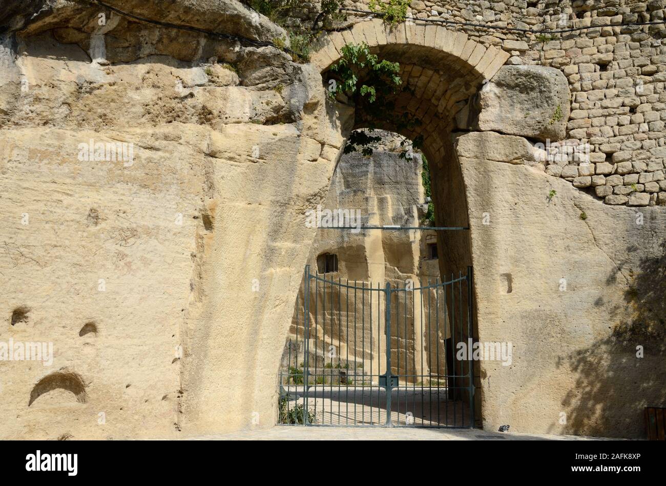 Key-Shaped Monumental Stone-Cut Entrance to Former Quarry, now an open ...