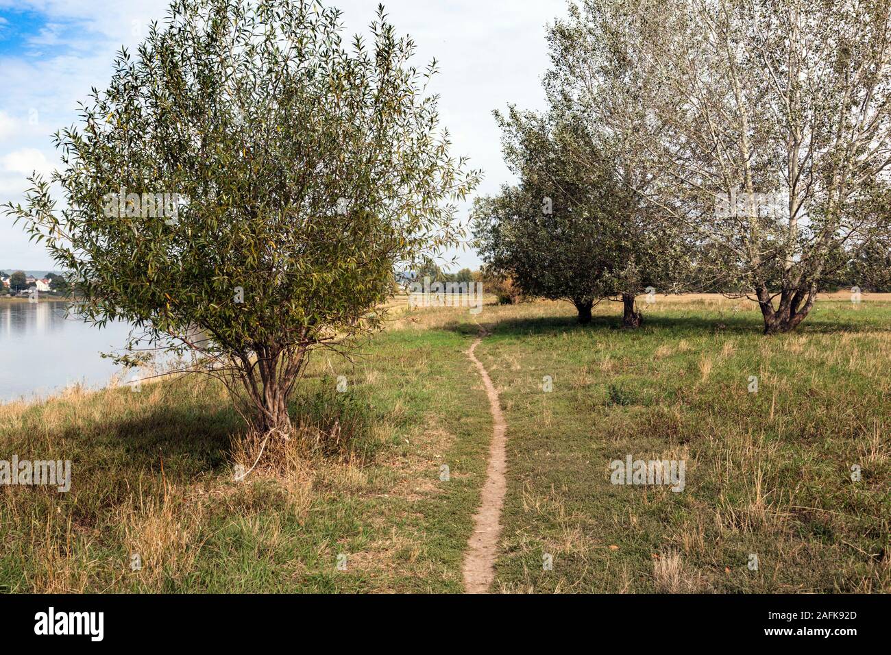 Landscape on the Elba in Dresden Stock Photo - Alamy