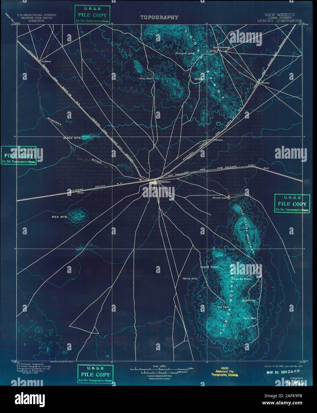 Map of deming new mexico hi-res stock photography and images - Alamy