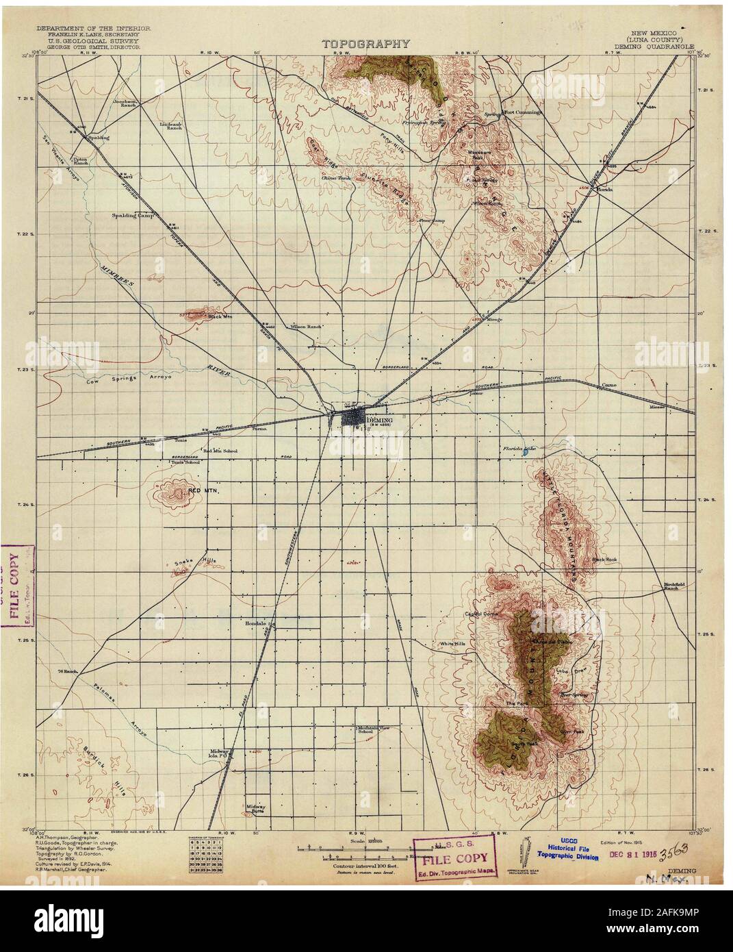 Map of deming hi-res stock photography and images - Alamy