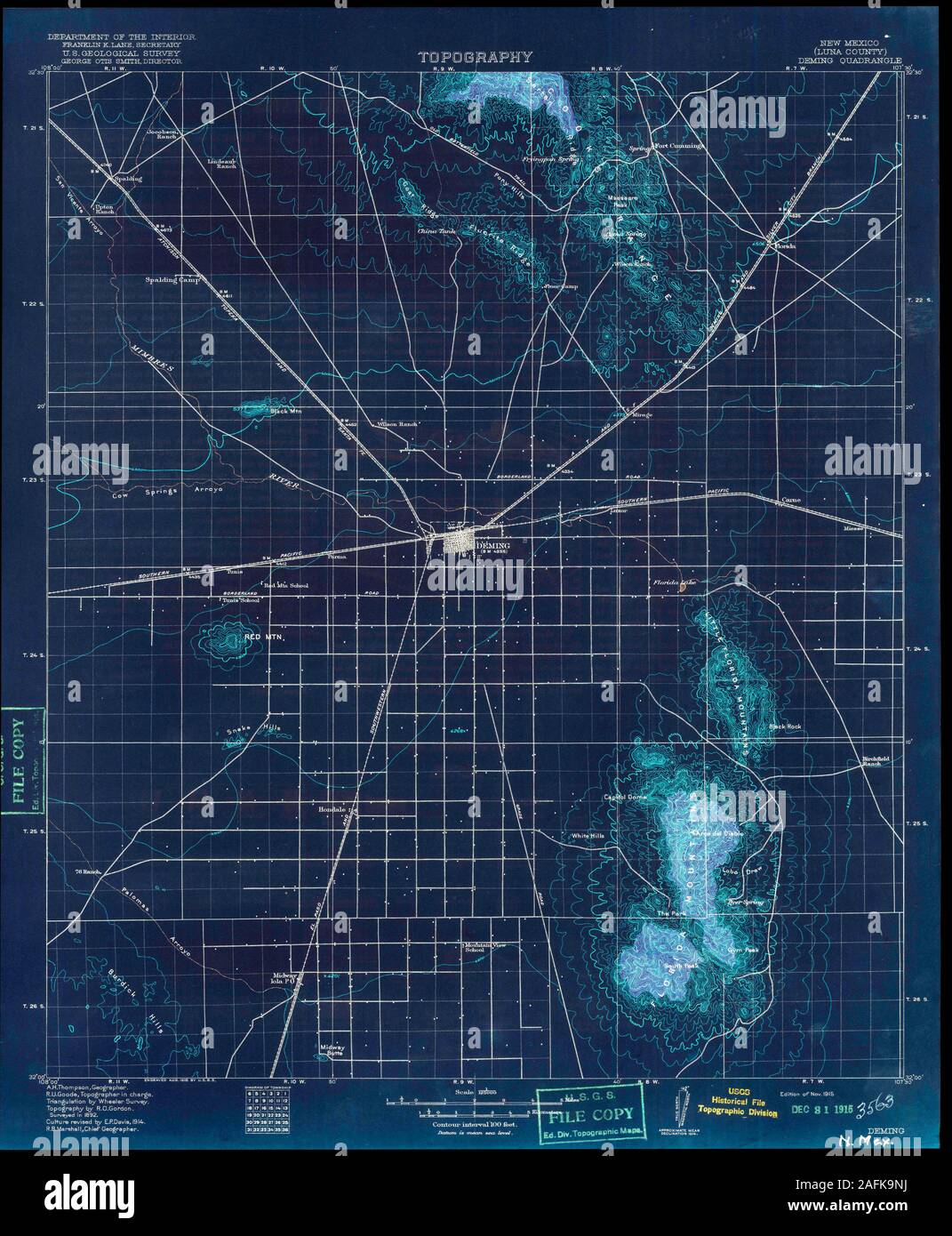 Map of deming new mexico hi-res stock photography and images - Alamy