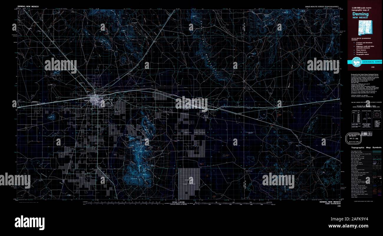 Map of deming new mexico hi-res stock photography and images - Alamy