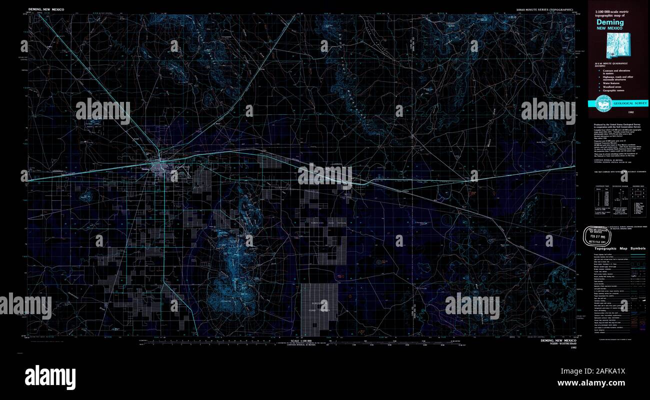 Map of deming new mexico hi-res stock photography and images - Alamy