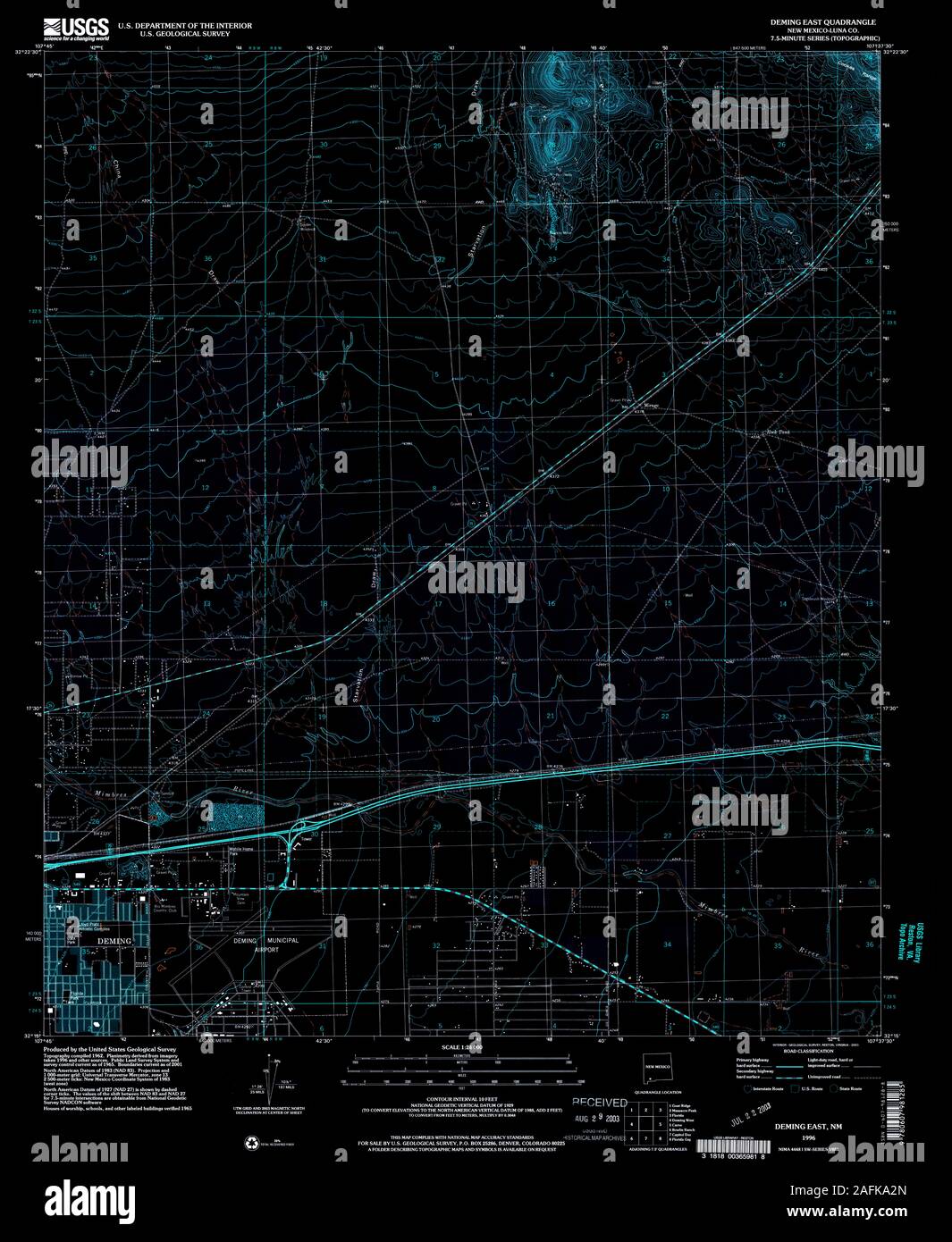 Map of deming new mexico hi-res stock photography and images - Alamy