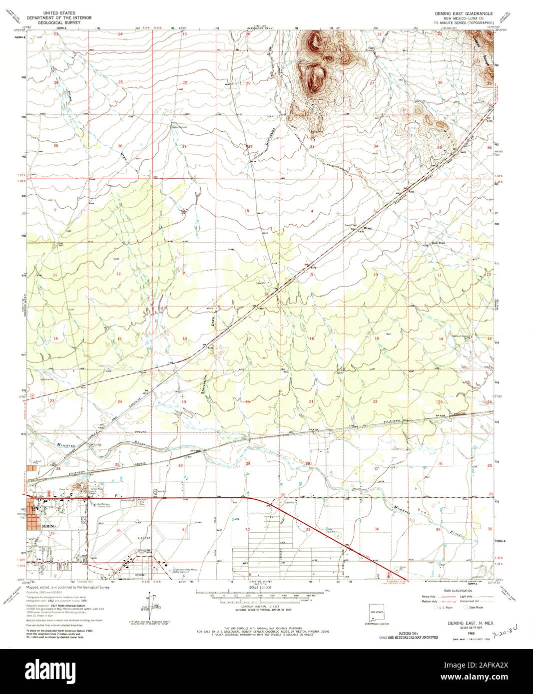 Map of deming new mexico hi-res stock photography and images - Alamy