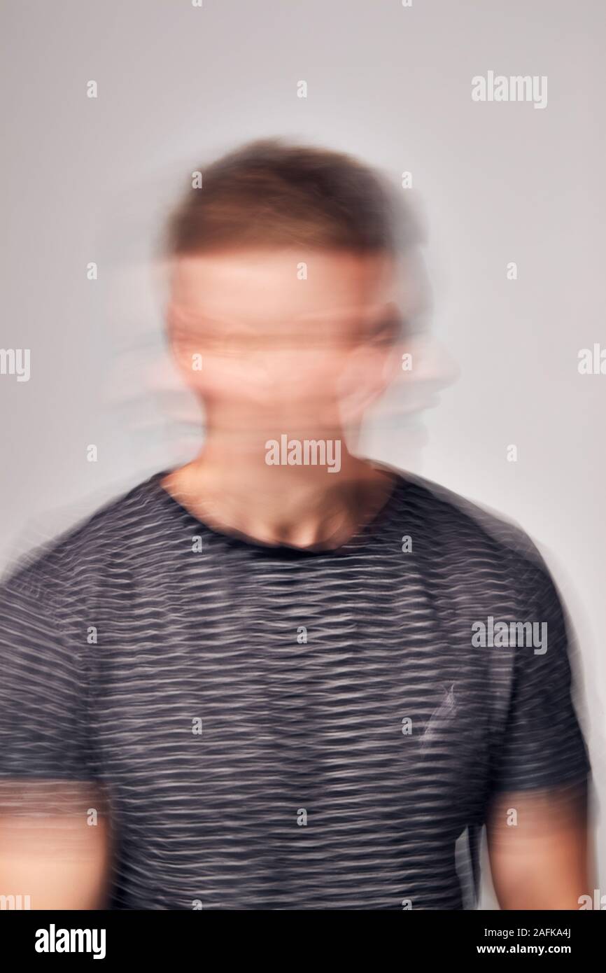 Man with distorted face hi-res stock photography and images - Alamy