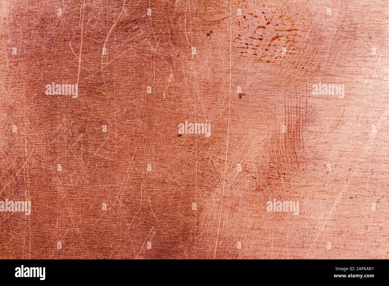 Scratched dirty dusty copper plate texture, old metal background ...