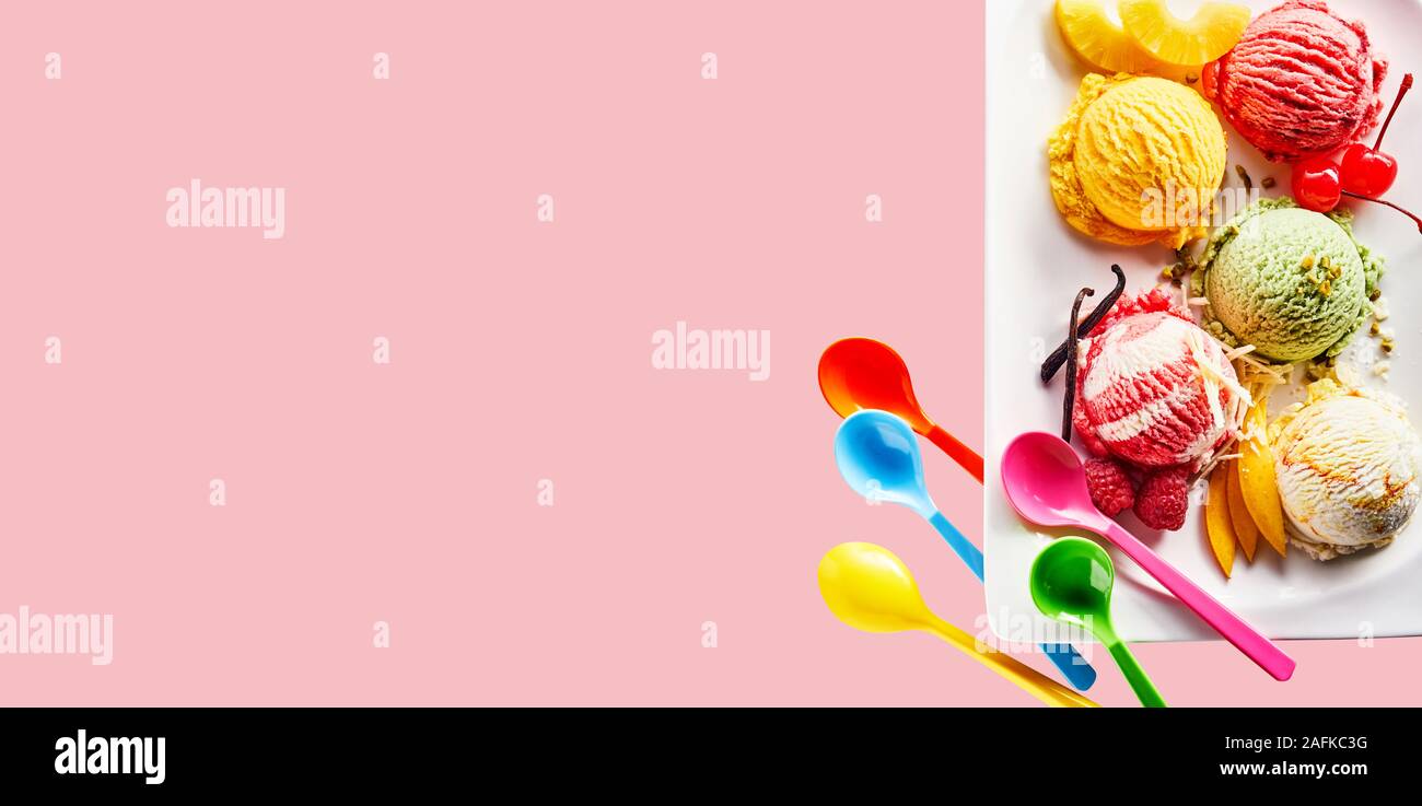 Italian gelato banner hi-res stock photography and images - Alamy