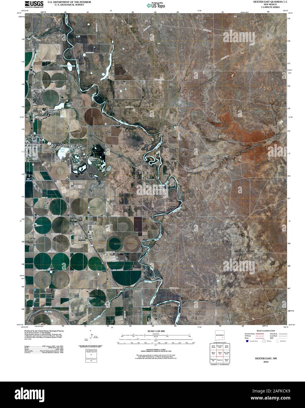 Map of dexter new mexico hi-res stock photography and images - Alamy