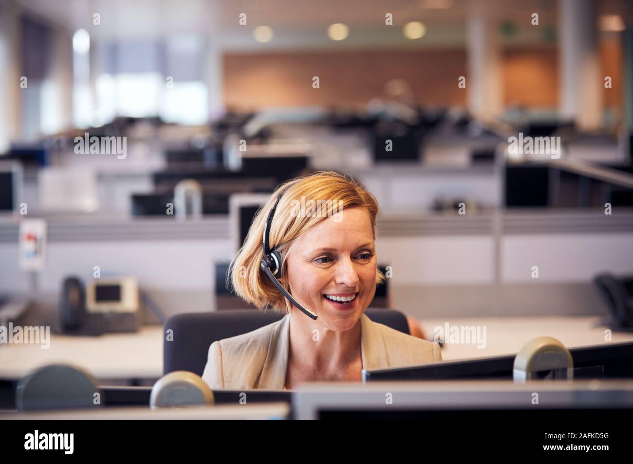 Customer Support Agent Middle Aged High Resolution Stock Photography ...