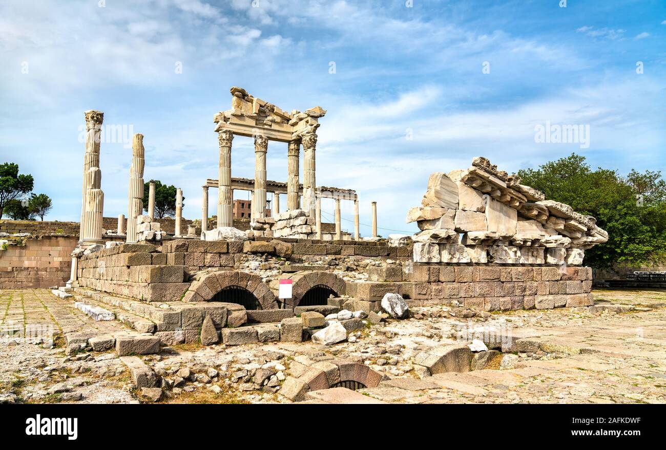 The Temple of Trajan in Pergamon, Turkey Stock Photo - Alamy