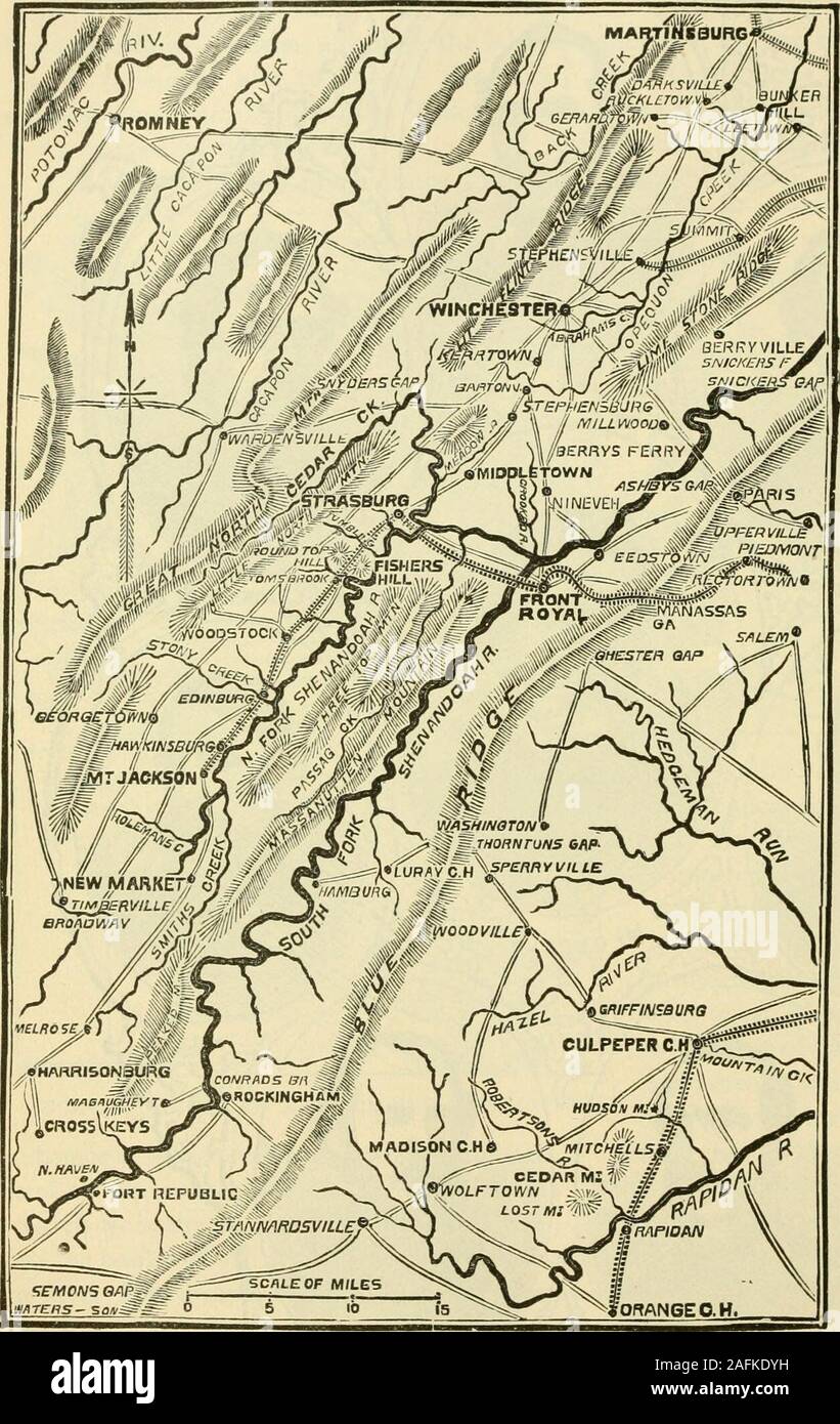 Map of shenandoah hi-res stock photography and images - Alamy