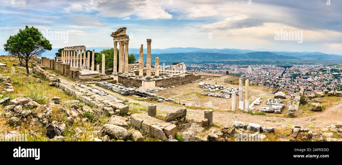 The Temple of Trajan in Pergamon, Turkey Stock Photo - Alamy