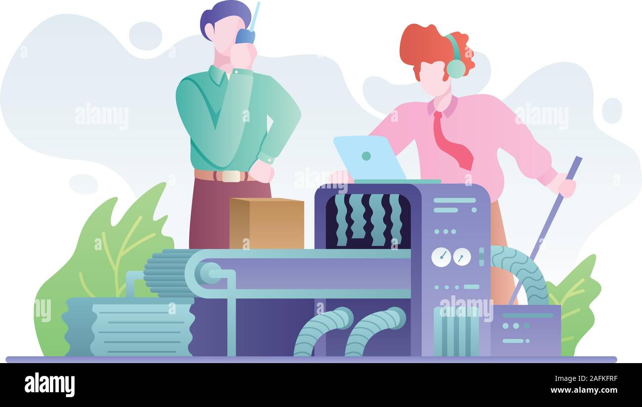 Manufacturing cartoon hi-res stock photography and images - Alamy