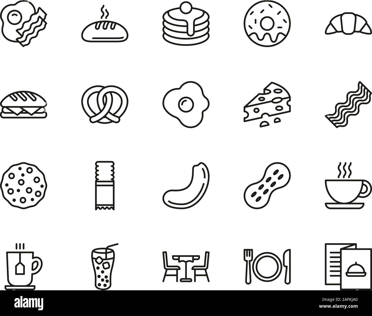 Hot pancake with bacon Stock Vector Images - Alamy