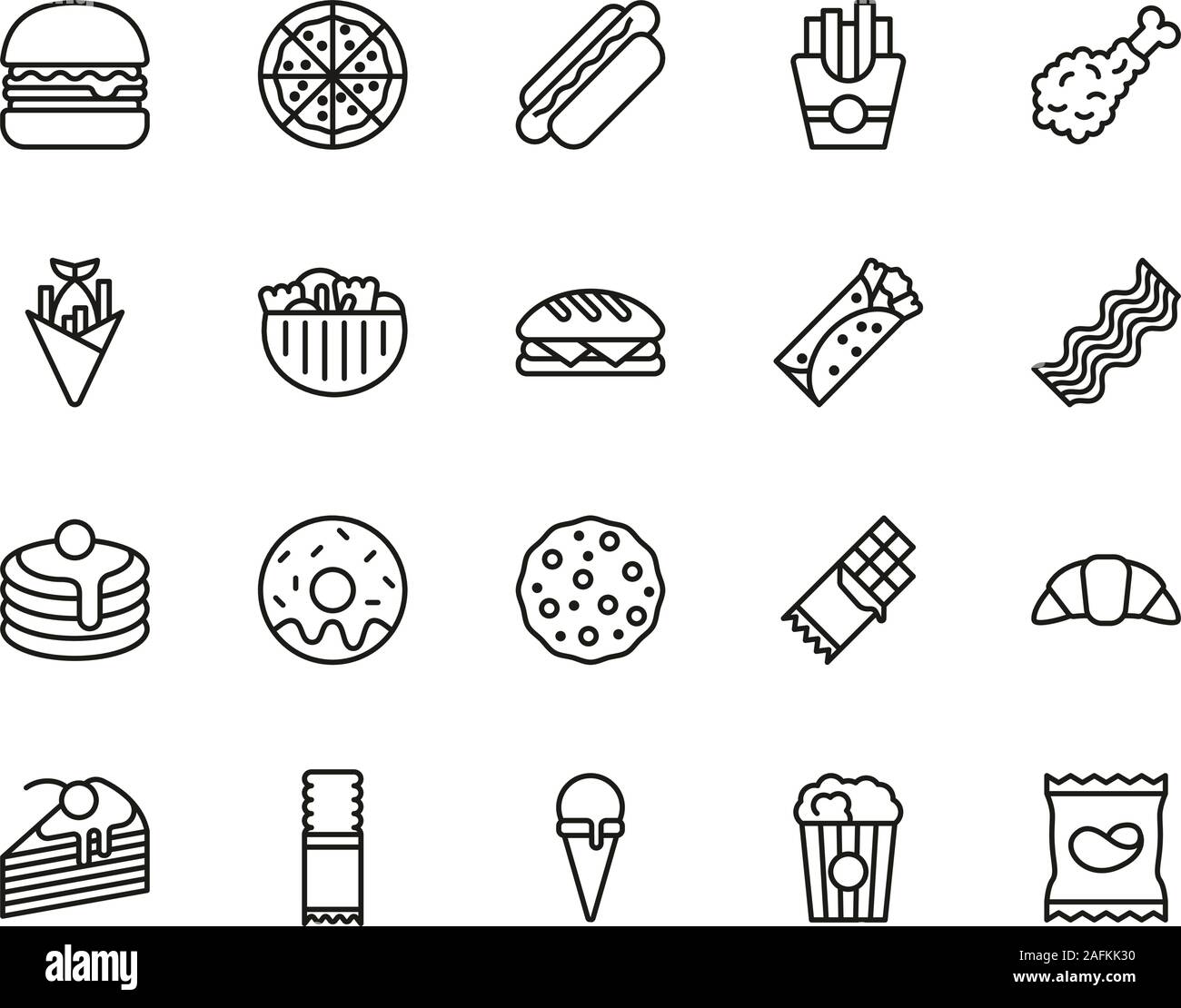 Slice pizza food snacks Stock Vector Images - Alamy
