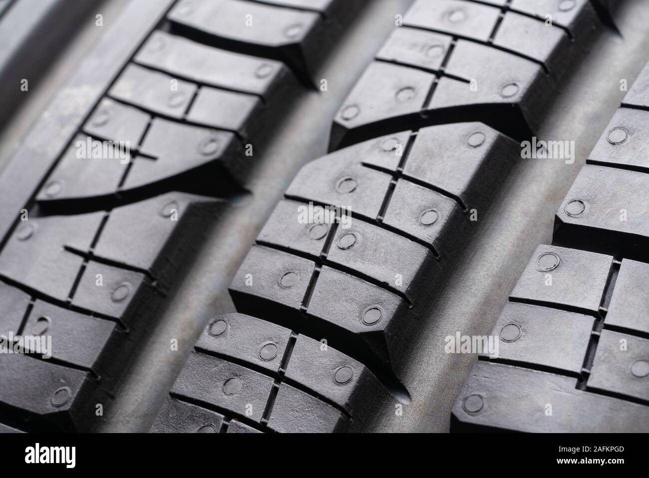 road tread protector all-season summer tire. close up. the tread blocks ...