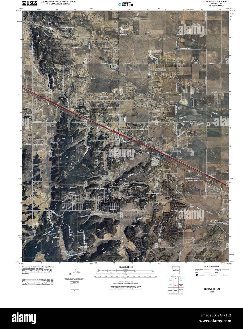 Edgewood new mexico map hi-res stock photography and images - Alamy