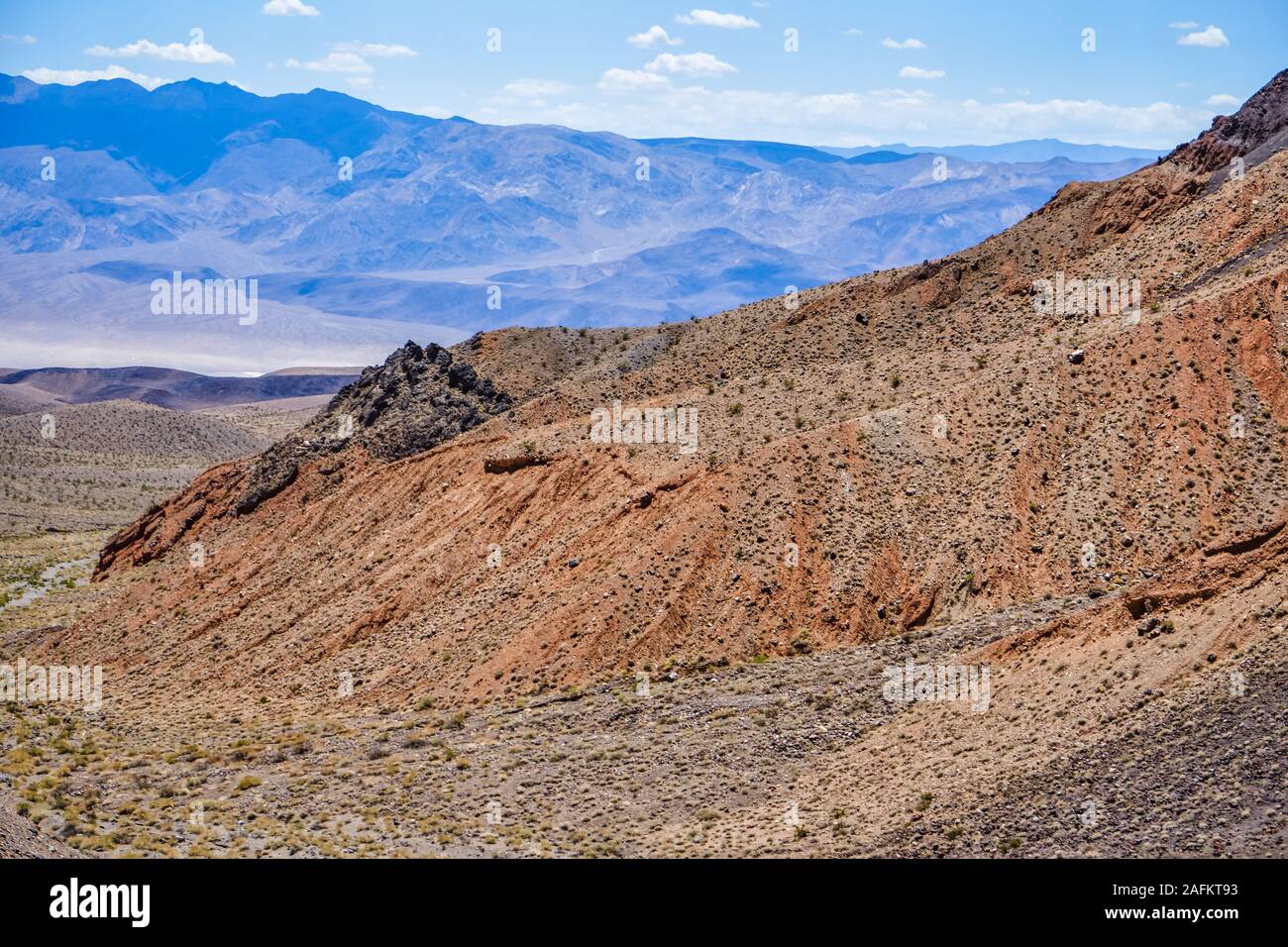 Towne Pass, the major passage over the Panamint Range via highway 190 ...