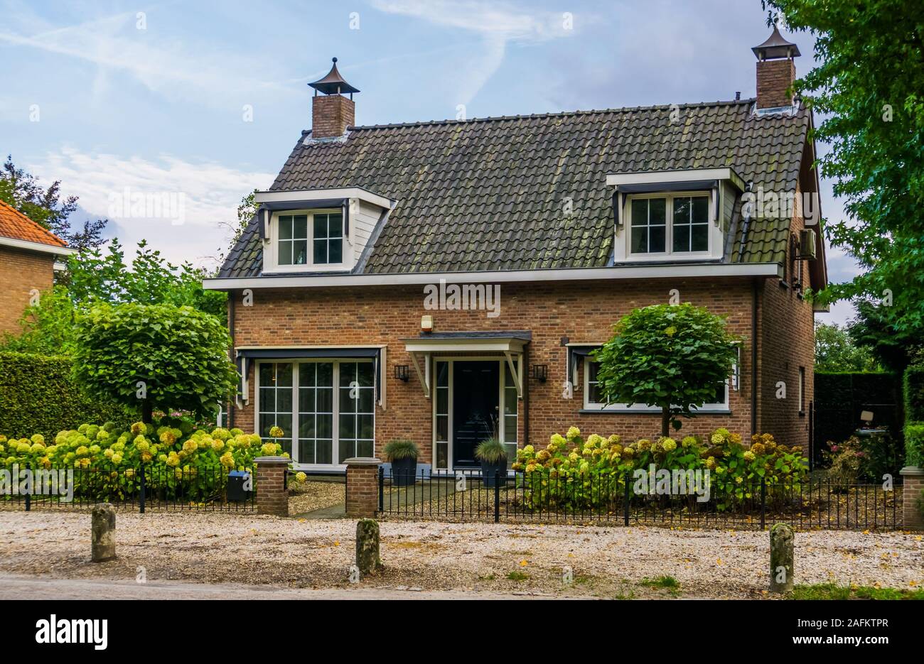 typical dutch villa with garden, city architecture of Breda, The ...
