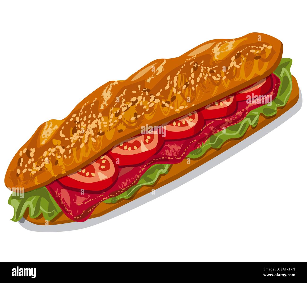 Ham and lettuce Stock Vector Images - Alamy