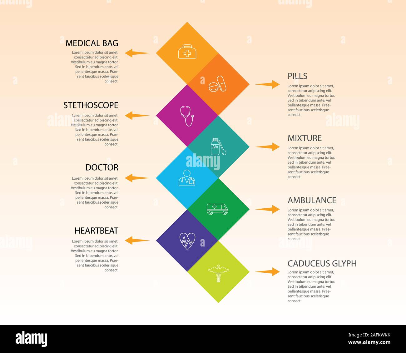 Medicine Infographics design. Timeline concept include medical bag ...