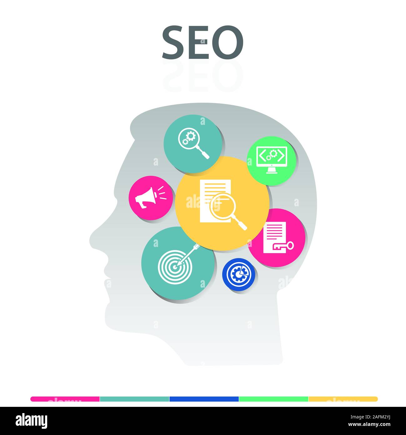 Seo Infographics design. Timeline concept include search optimization, data management, search ...