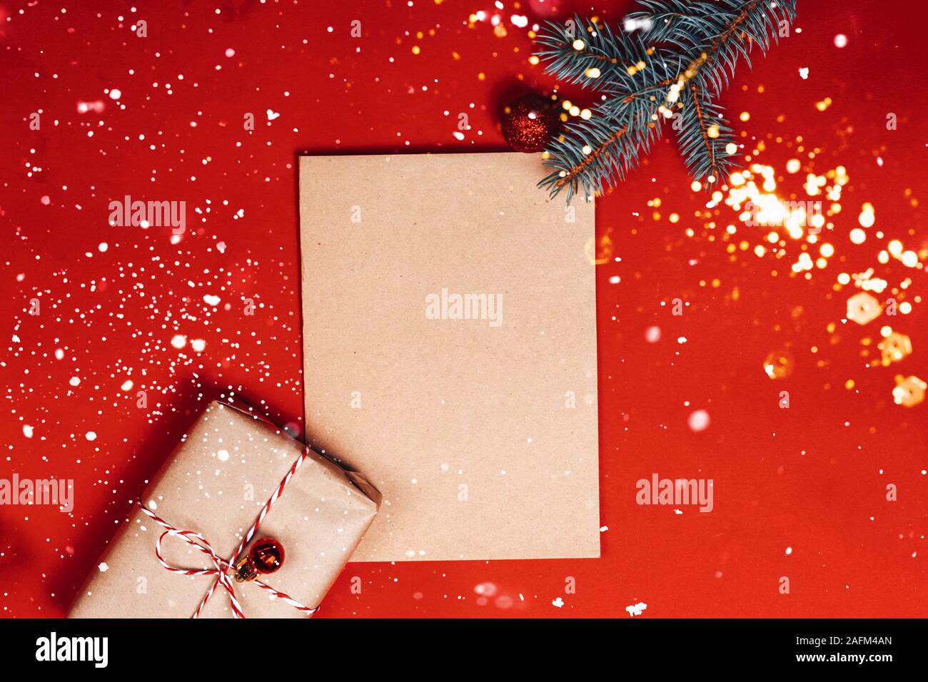 Craft paper retro wish list Stock Photo - Alamy