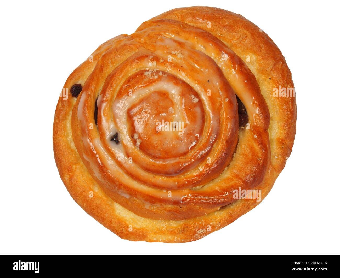 Spiral sweet bun isolated on white background Stock Photo - Alamy
