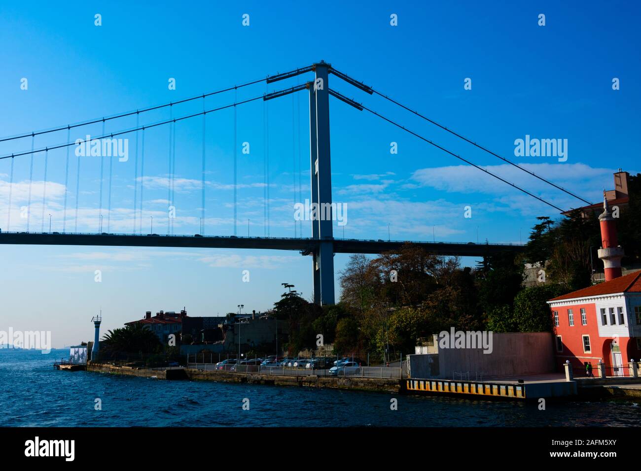 Istanbul, Turkey. November 21, 2019. Bosphorus Bridge Bogazici Koprusu ...