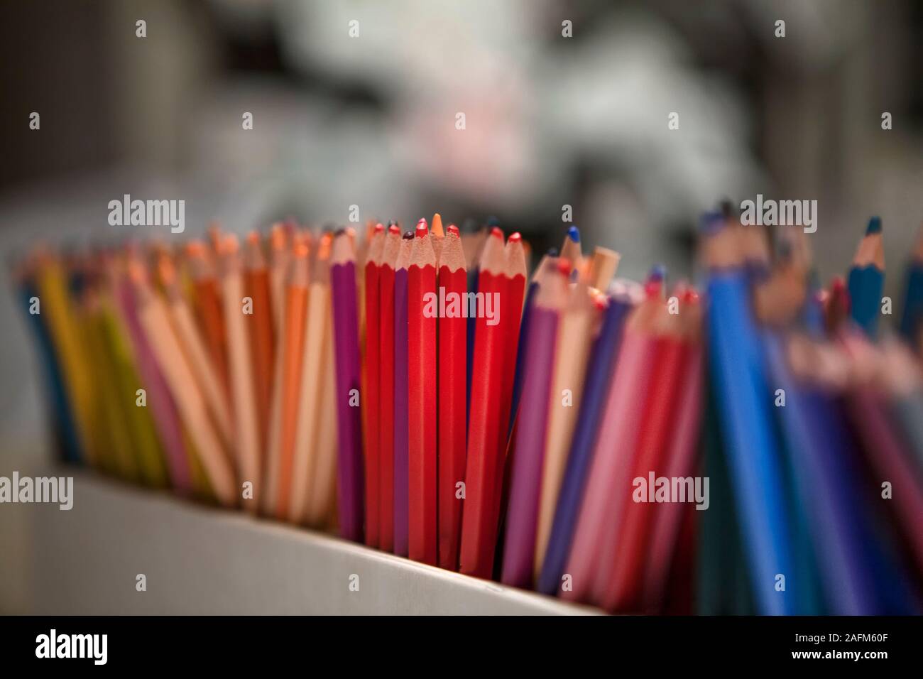 pile of colorful crayons for creativity Stock Photo - Alamy