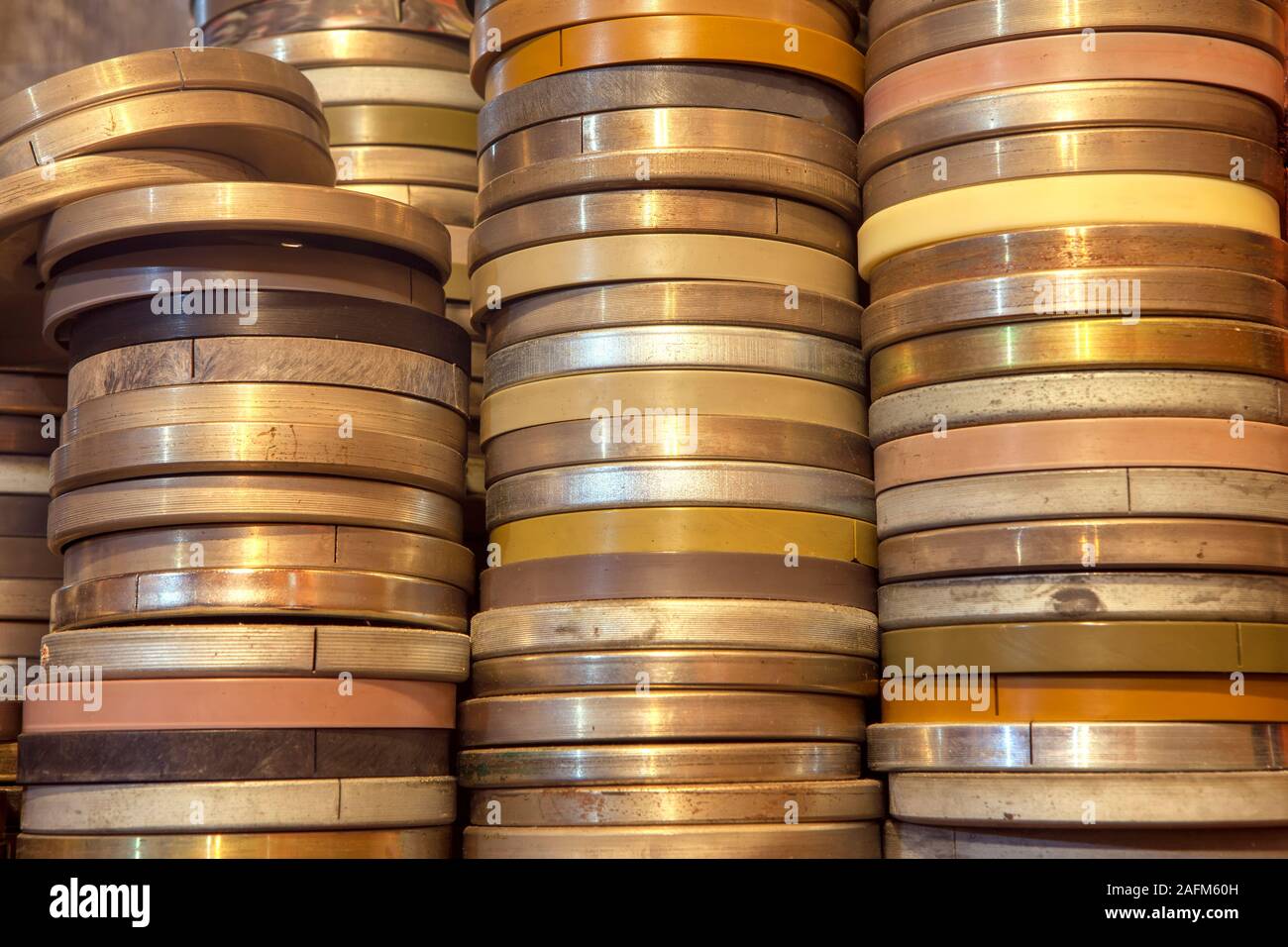 copper coils assembled in a row Stock Photo - Alamy