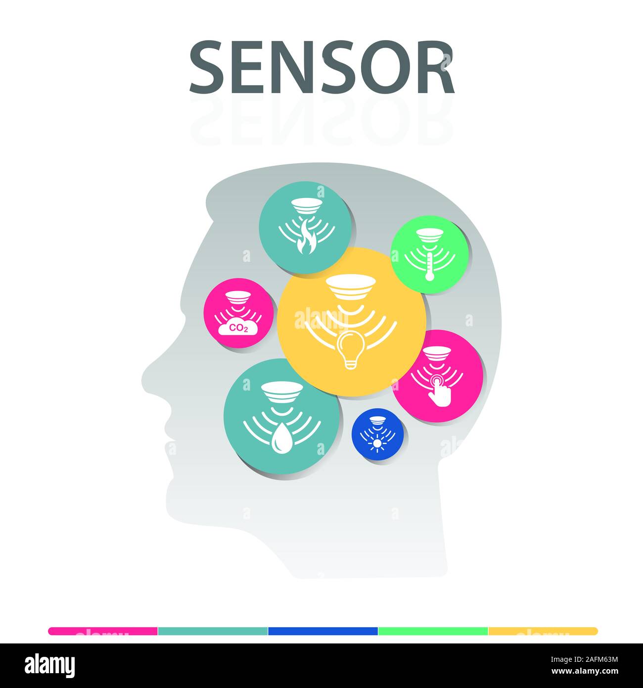 Sensor Infographics design. Timeline concept include flame detector ...