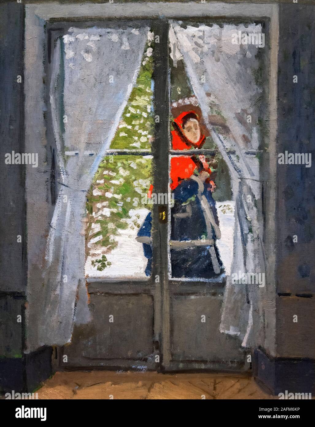 The Red Kerchief by Claude Monet (1840-1926), oil on canvas, c.1868-73 ...