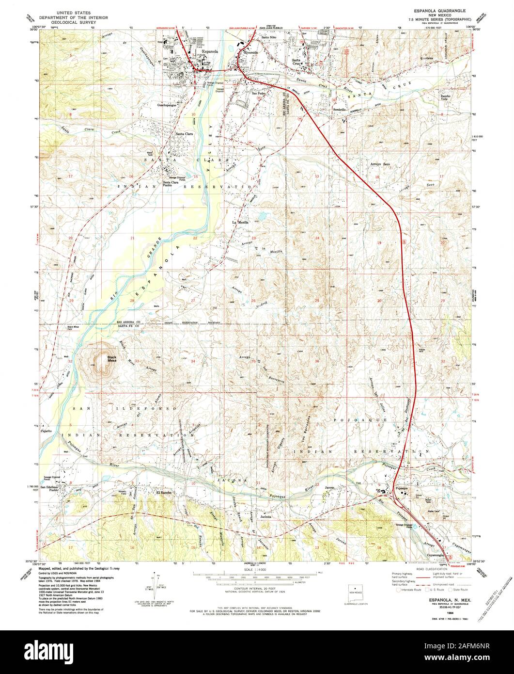 Espanola new mexico map hi-res stock photography and images - Alamy