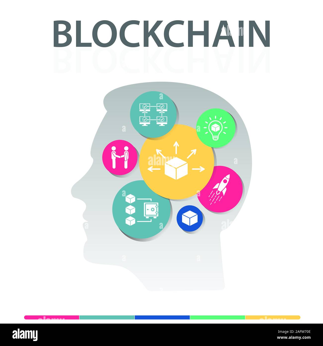 Blockchain Infographics design. Timeline concept include block ...