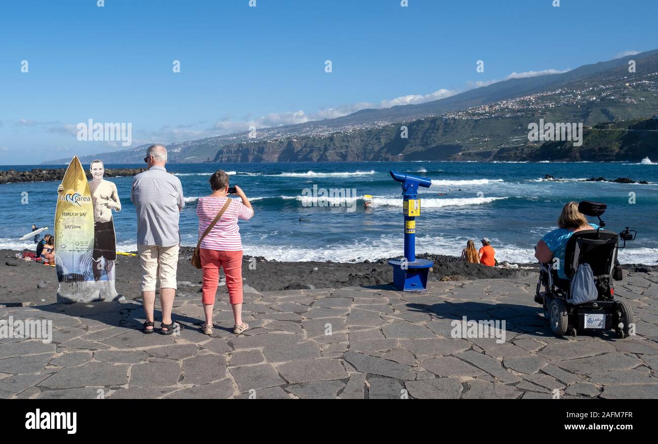 Tenerife Beach Scene Stock Photo - Alamy