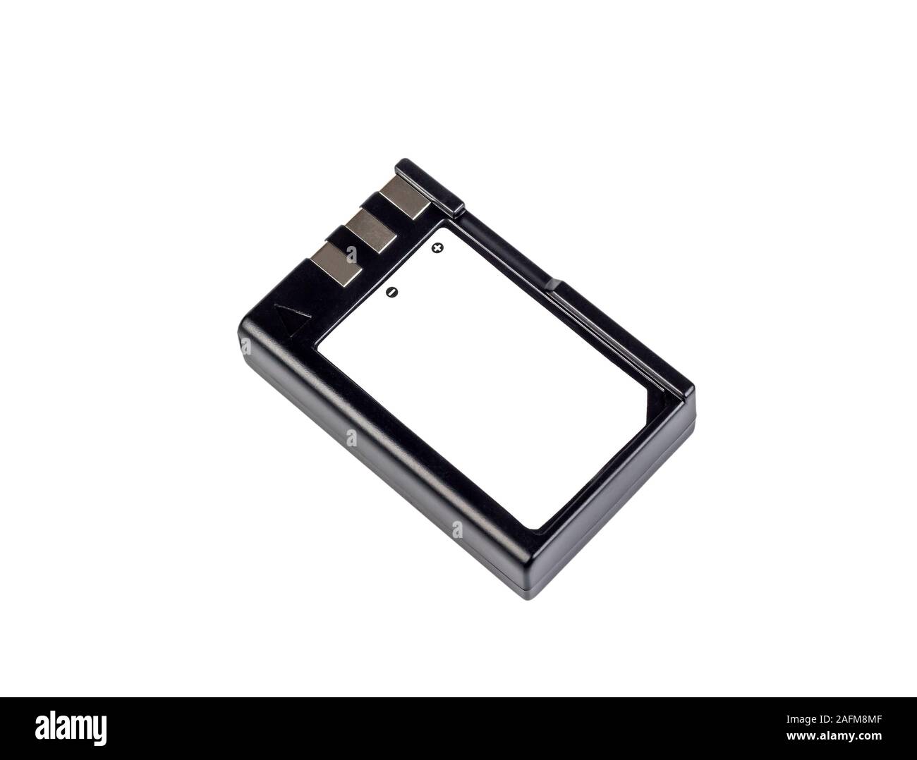 Lithium-Ion battery for photo camera. Isolated on white background ...