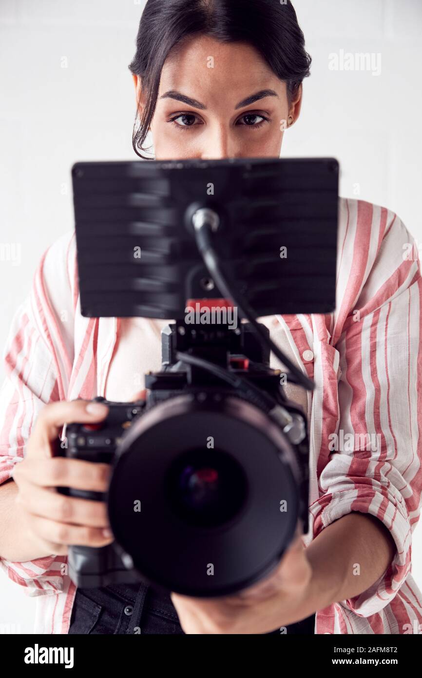 Vertical video filming crew studio hi-res stock photography and images ...