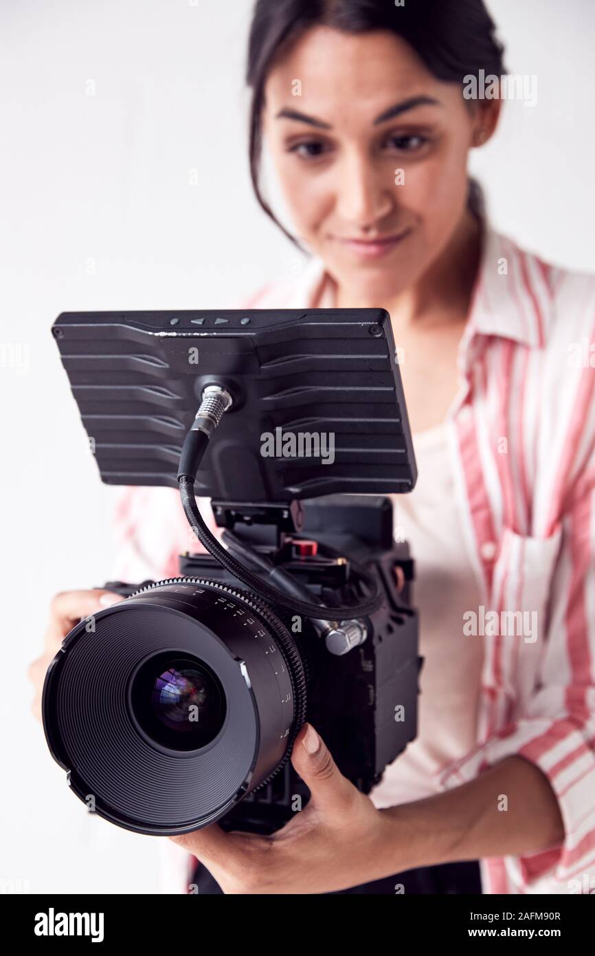 Vertical video filming crew studio hi-res stock photography and images ...