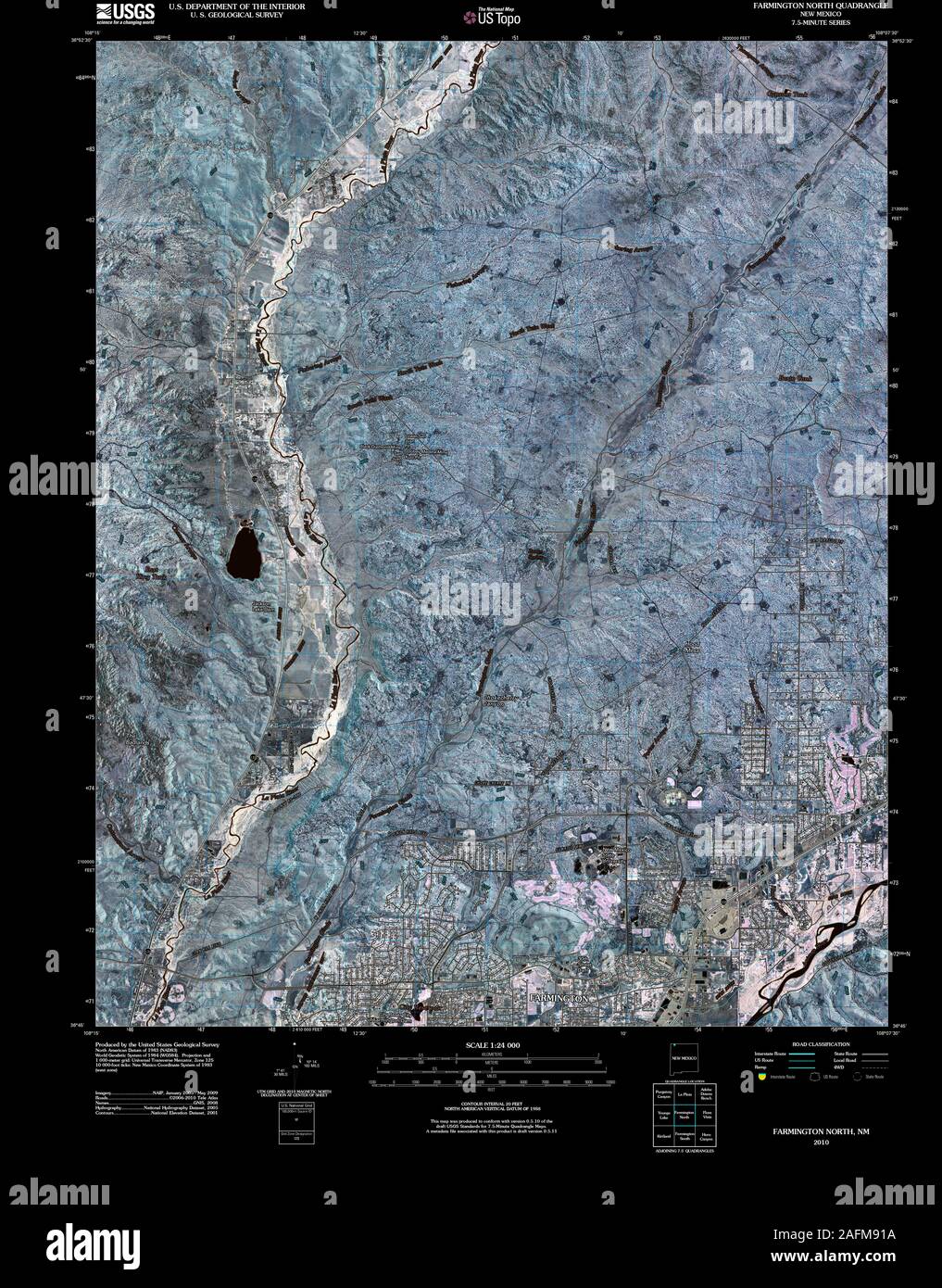 Map of farmington new mexico hi-res stock photography and images - Alamy