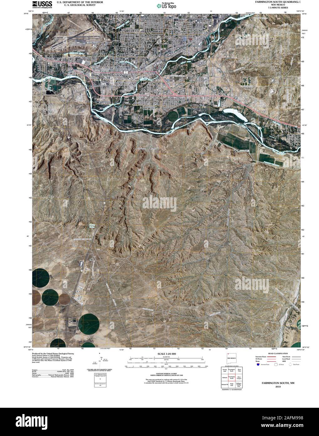 Map of farmington new mexico hi-res stock photography and images - Alamy