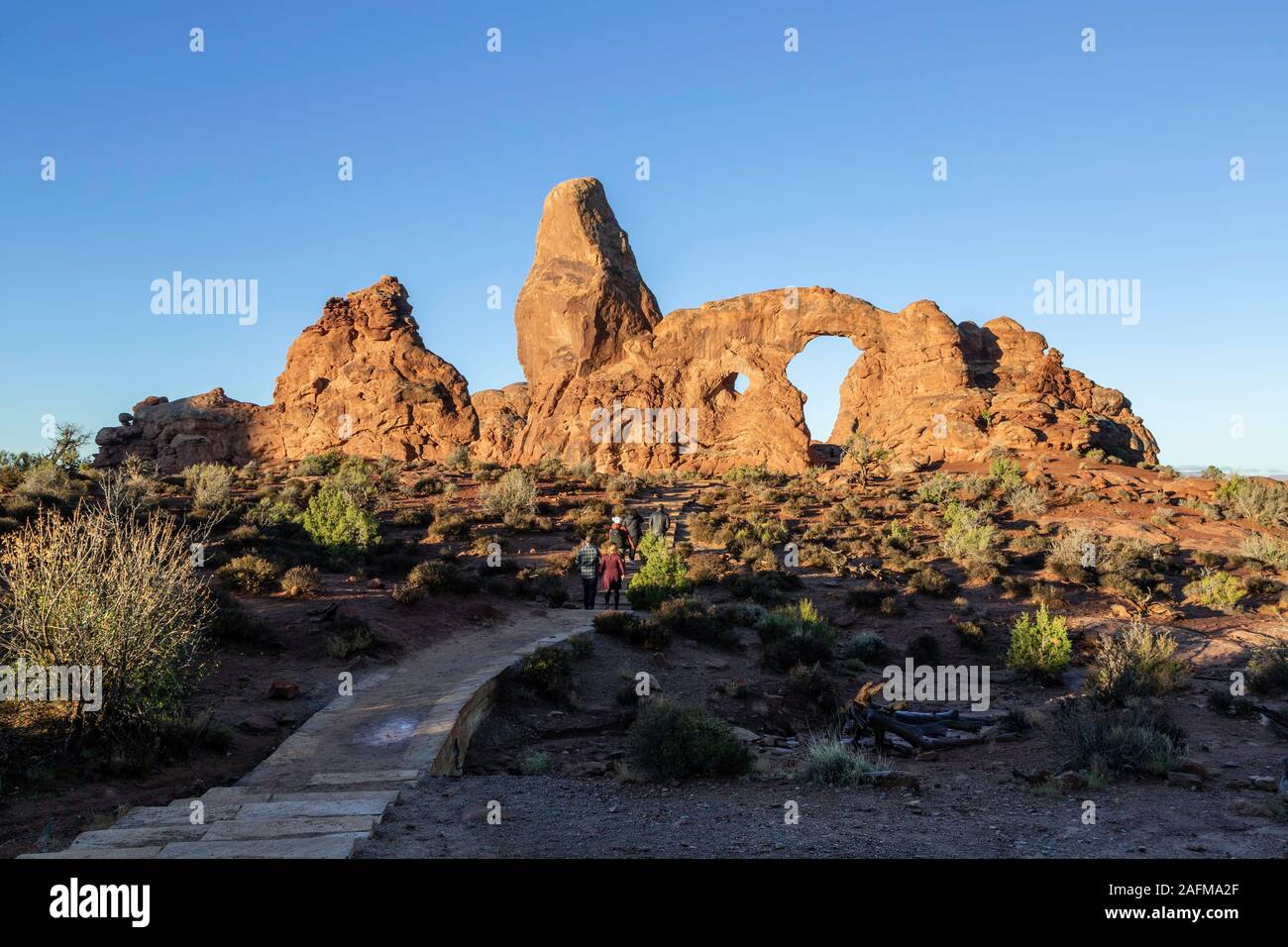 Turret Arch, The Windows Section, Arches National Park, Moab, Utah USA ...