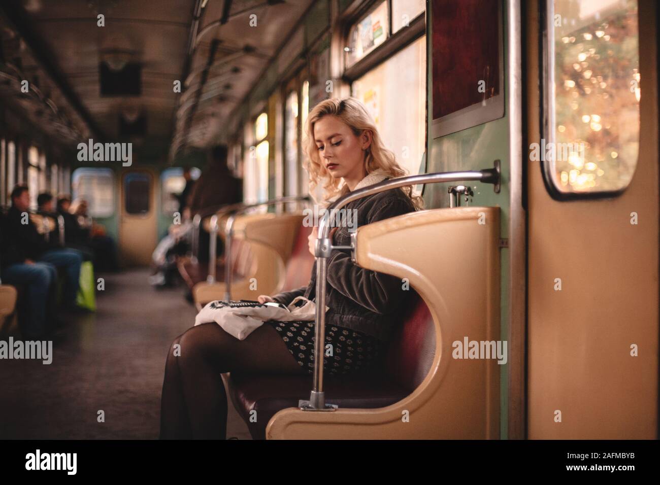 Traveling in the subway hi-res stock photography and images - Alamy