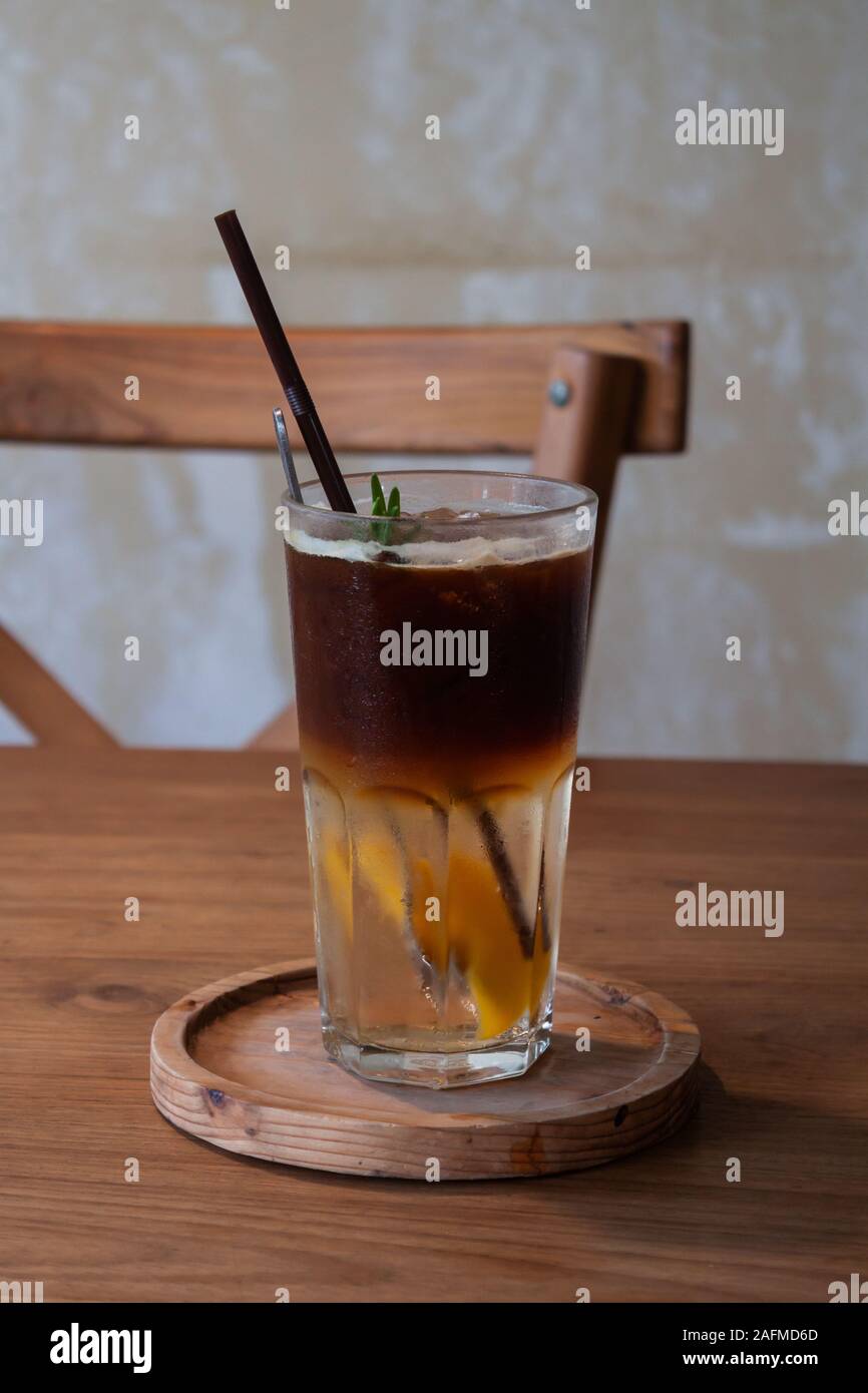 Iced coffee in coffee shop, stock photo Stock Photo - Alamy