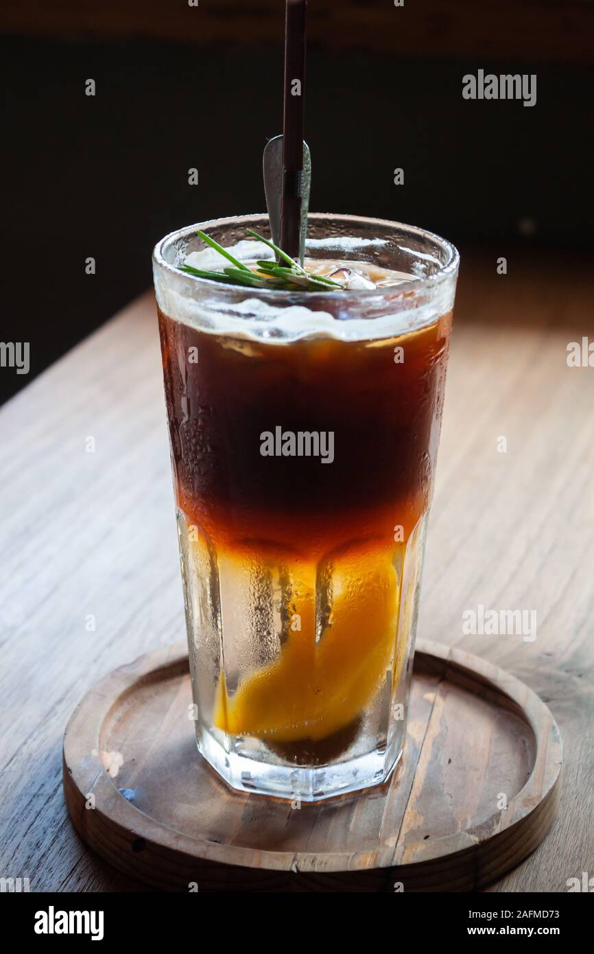 Iced coffee in coffee shop, stock photo Stock Photo - Alamy