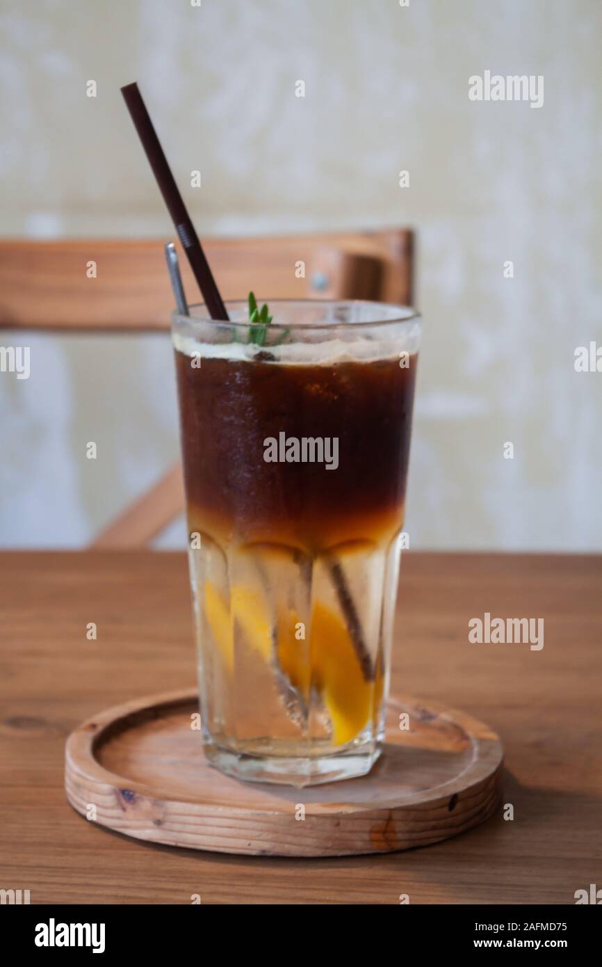 Iced coffee in coffee shop, stock photo Stock Photo - Alamy