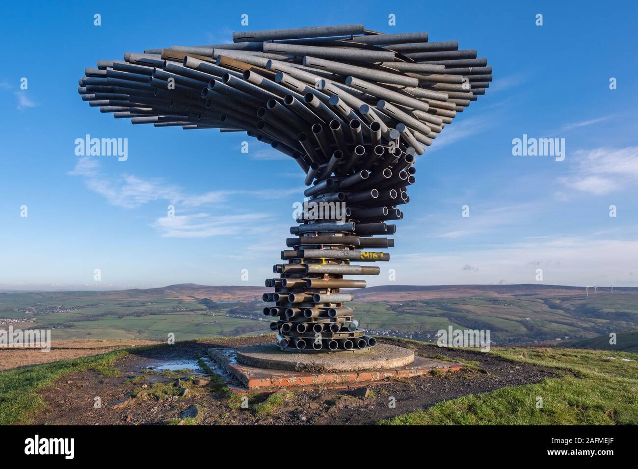 The Singing Ringing Tree is a wind powered sound sculpture resembling a ...