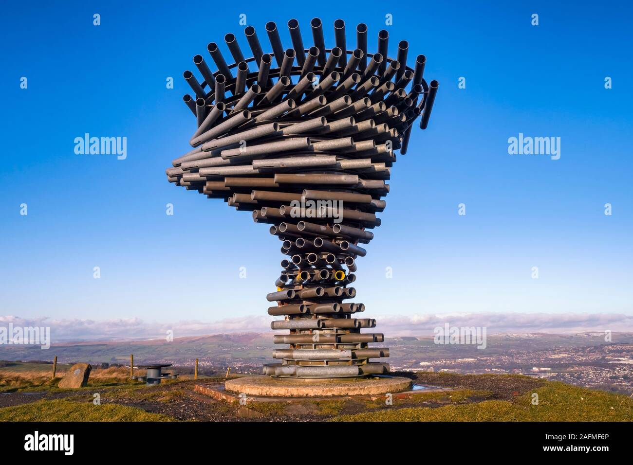 The singing ringing tree is a wind powered sound sculpture hi-res stock ...