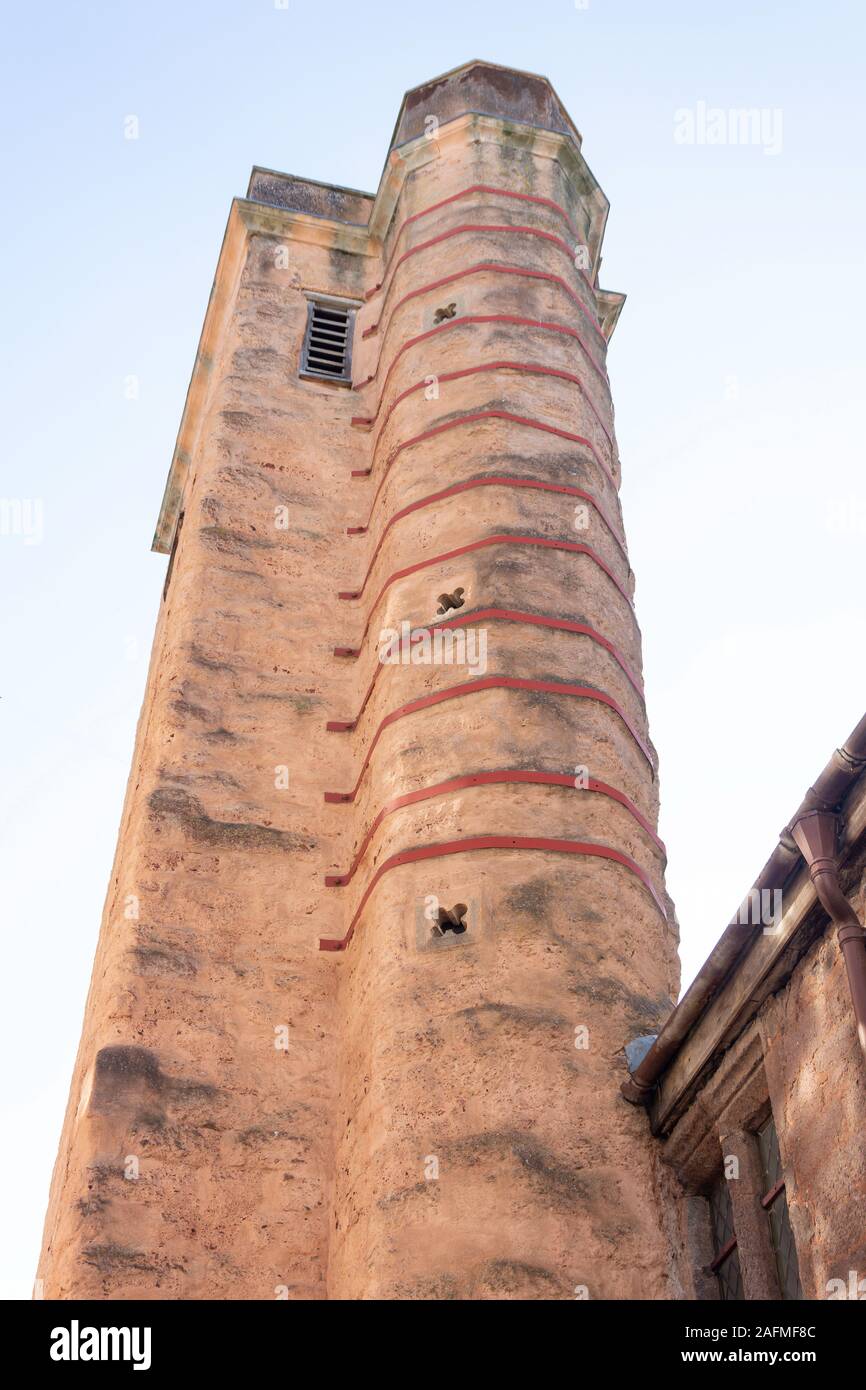 Ancient tower of St Martin's Church, Cathedral Close, Exeter, Devon ...